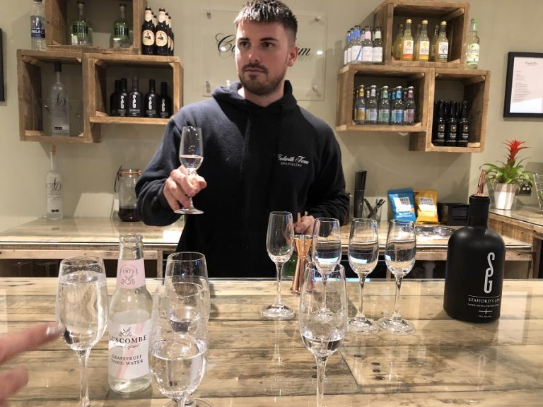 Gin tasting & distillery tours at Colwith Farm Distillery Cornwall